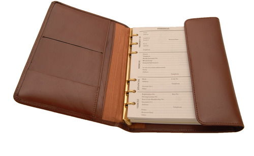 Signature Trifold Personal Organiser A6 Leather Organisers signature-trifold-personal-organiser-a6-leather-organisers